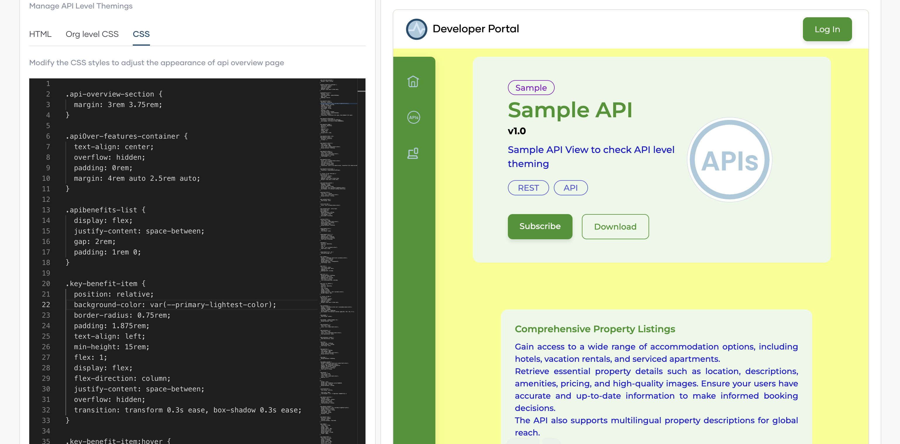 Bijira Documentation | Theme in API Level