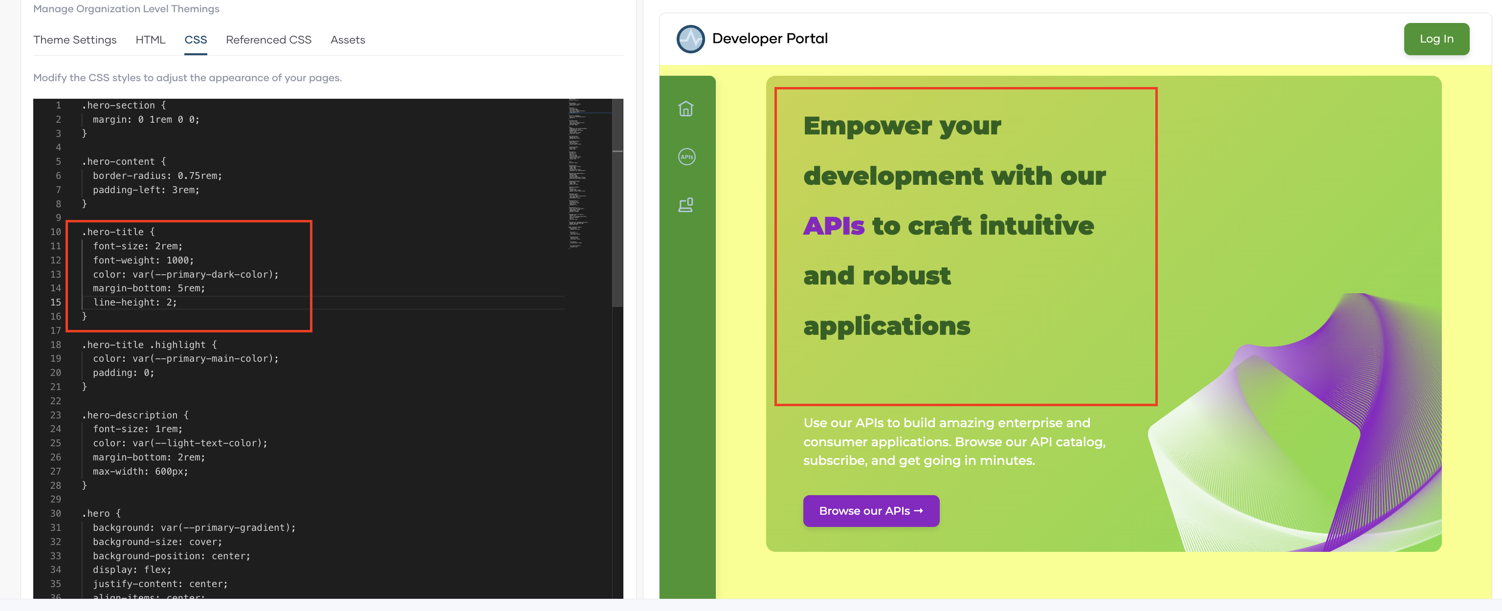 Bijira Documentation | Theme in Organizational Level