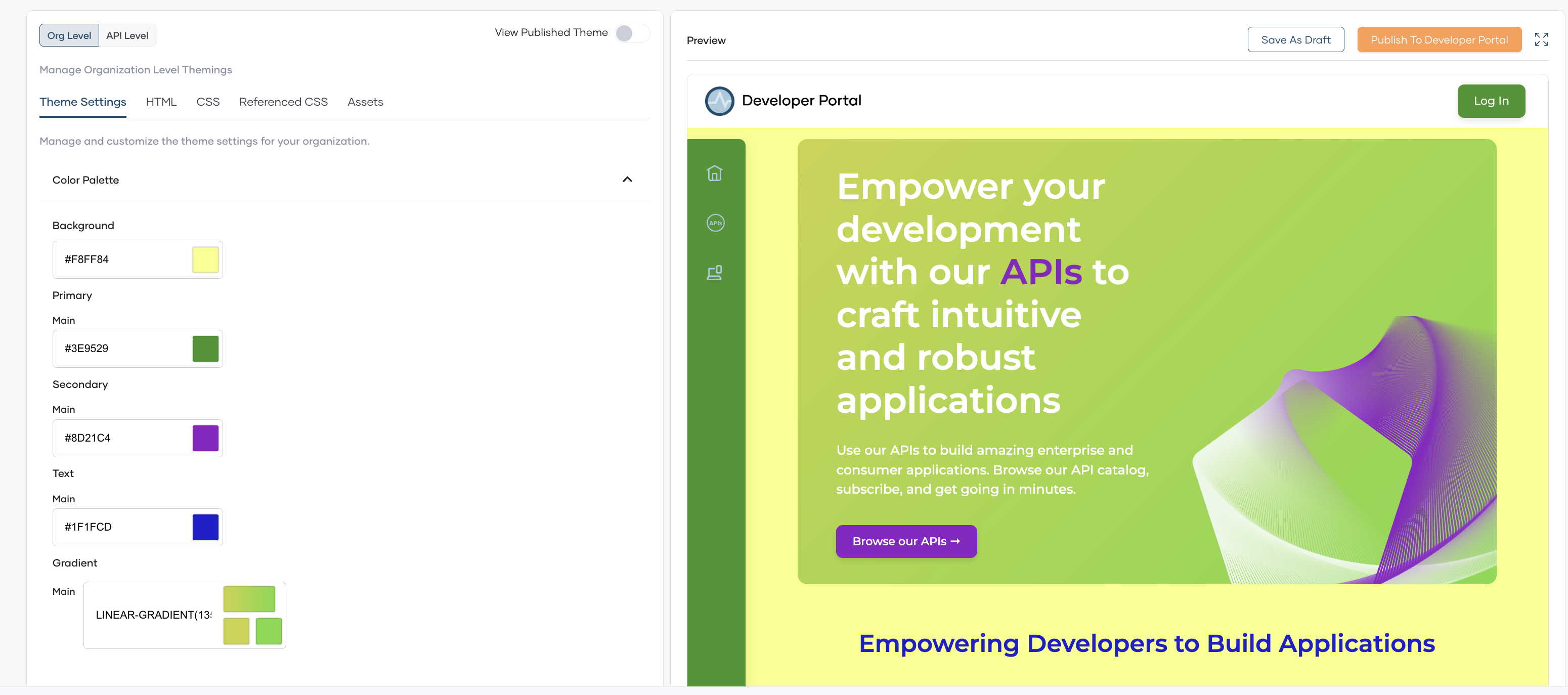 Bijira Documentation | Theme in Organizational Level